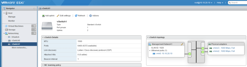 Restore ESXi network connectivity after you lost (or in my case deleted ...